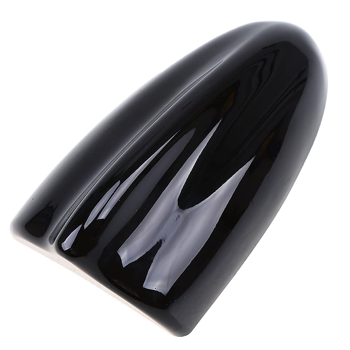 Possbay Universal Car Shark Fin Antenna AM/FM Signal Roof Aerial for Auto SUV Truck Offroad with Adhesive Base (Black)