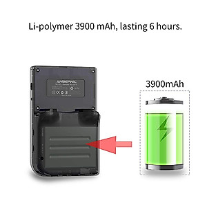 YBEST RG351V 3.5-inch Handheld Game Console, YIFAN HD IPS Screen Retro Portable Console Built-in 128G TF Card with 10000 Games, Black