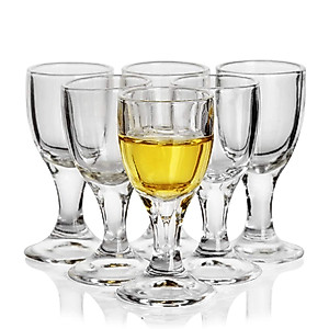 11ml 0.4oz Shot Glasses Set of 6 Sake Glass Set Chinese Liquor Spirit Baijiu Sake Glass Cup Clear Alcohol Mini Shot Glass With Stem Small Drinking Glass Gift Mini Glass Unique Mini Wine Glass