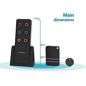 Key Finder, Vodeson Wireless RF Locator Item Anti-Lost Tag Alarm Reminder Key Phone Pets Keychain Wallet Tracker Remote Beeper Finder, 6 Receivers, No APP Required (6 Receivers)