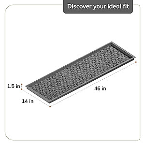 Anji Mountain Fits 4 Pair (46.5" Wide) Rubber Boot Tray, Tan Insert