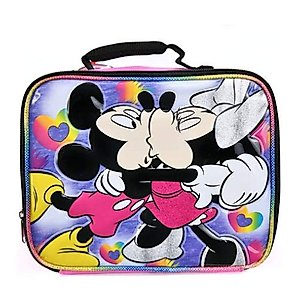 UPD Limited Mickey Mouse & Minnie Mouse Kiss Rectangle Lunch Bag, Small, Multicolor