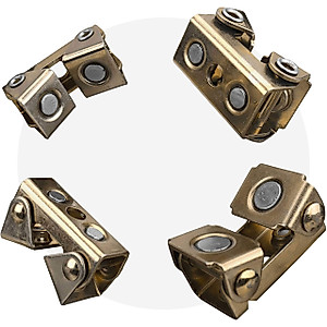 JointMaster, 90 Degree, Angle Clamping Tool, Throat Depth: 3", Max Capacity: 1-1/4", OAL: 8-1/2", Single Hand T-Joint Clamp Tool, PL634, Strong Hand Tools & Magnetic V-Pads Kit