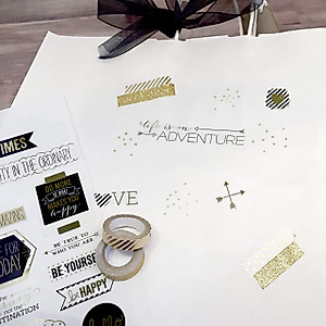 Prime Line Packaging Medium White Gift Bags with Handles, Shopping Totes for Small Business, Boutiques, Merchandise, Parties, Bulk, 10x5x13 100 Pack