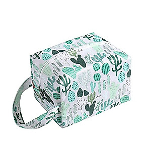 MOMIGO Wet Dry Bags for Baby Cloth Diapers - Waterproof Pod Hanging Diaper Bag Reusable, Washable for Baby Stroller, Diaper Bag, Breast Pump Parts, Travel Bag (Cactus)