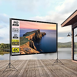 SuanlaTDS 16:9 HD Projector Projection Movies Screen, Foldable Anti-Crease Portable for Home Outdoor Indoor Support