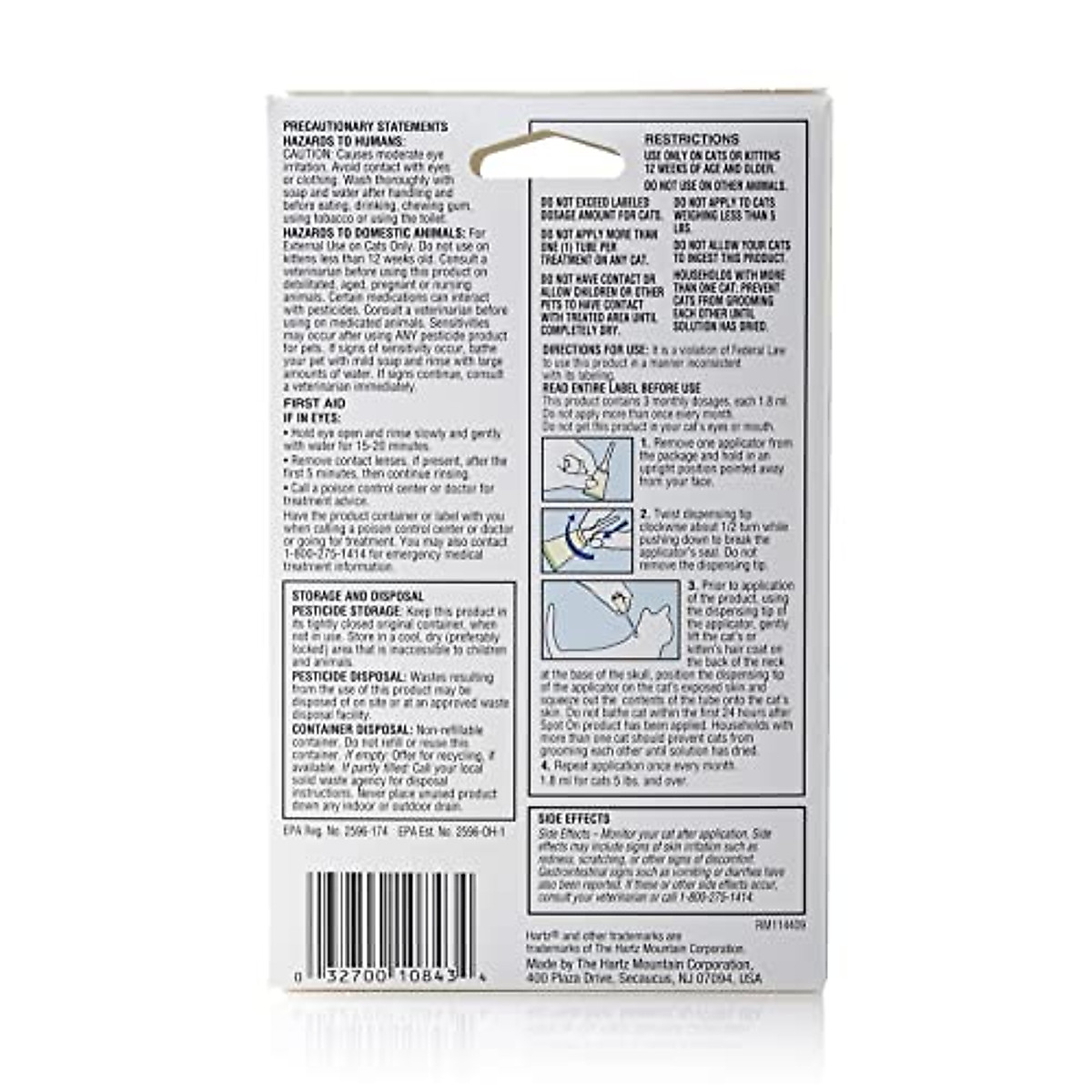 Hartz UltraGuard Pro Topical Flea & Tick Prevention for Cats and Kittens - 3 Monthly Treatments