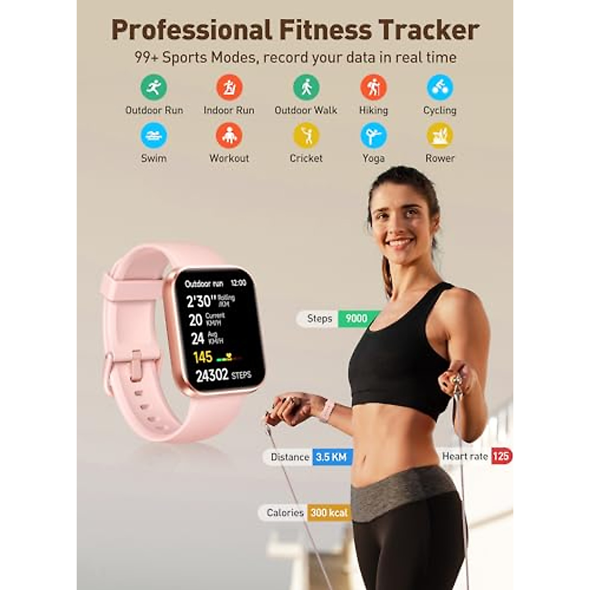 Smart Watches for Women Men (Answer/Make Calls) Compatible with iOS Android Phones Compatible, 1.83" HD Screen Fitness Tracker Smartwatches Heart Rate Monitor 110+ Sports Tracker Watch Waterproof