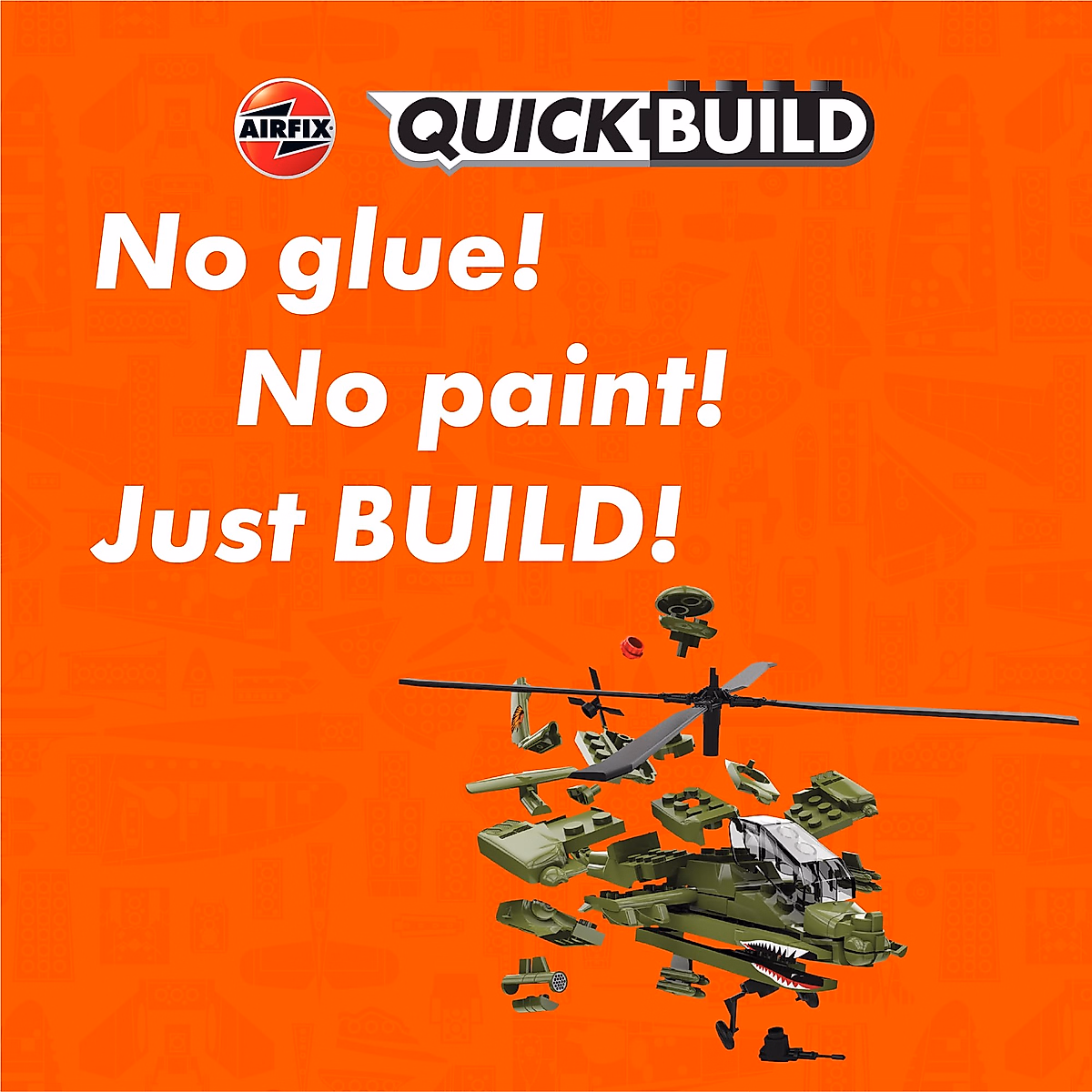 Airfix Quickbuild Boeing Apache Airplane Model Kit, Multi