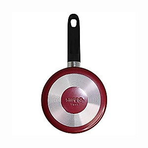 Mirro A79624 Get A Grip Aluminum Nonstick Saucepan with Glass Lid Cookware, 3-Quart, Red