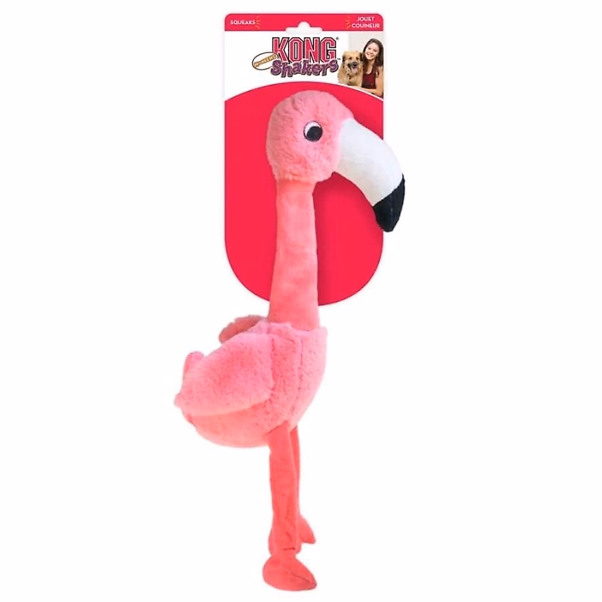 Kong Company 38736075: Shakers Honkers Flamingo Dog Toy, Lg