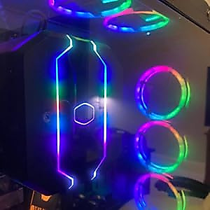 upHere 120mm RGB Series Case Fan,Quiet Edition High Airflow LED Case Fan for PC Cases-5 Pack