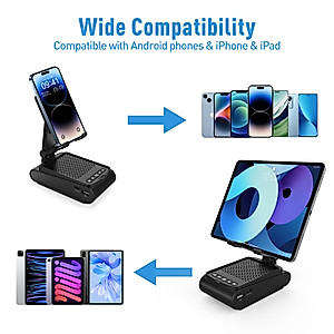 Birthday Gifts for Men, Cell Phone Stand with Wireless Bluetooth Speaker, Dad Gifts for Fathers Day, for Men Him Husband Dad Gifts