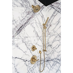 Delta Faucet Wall Supply Elbow for Hand Held Shower Gold, Wall Union Water Supply, Wall Elbow for Hand Shower, Gold Shower Wall Union, Lumicoat Champagne Bronze 50560-CZ-PR