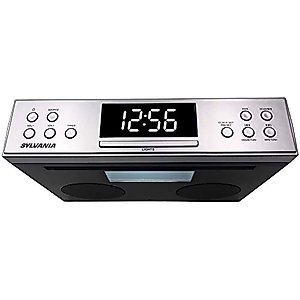 PROSCAN Under Cabinet Clock Radio, Music System with Bluetooth Streaming and FM Radio