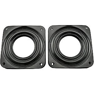 Longdex Lazy Susan Bearing 2PCS 3 Inch Square Lazy Susan Turntable Rotating Bearing Plate for DIY Project Black