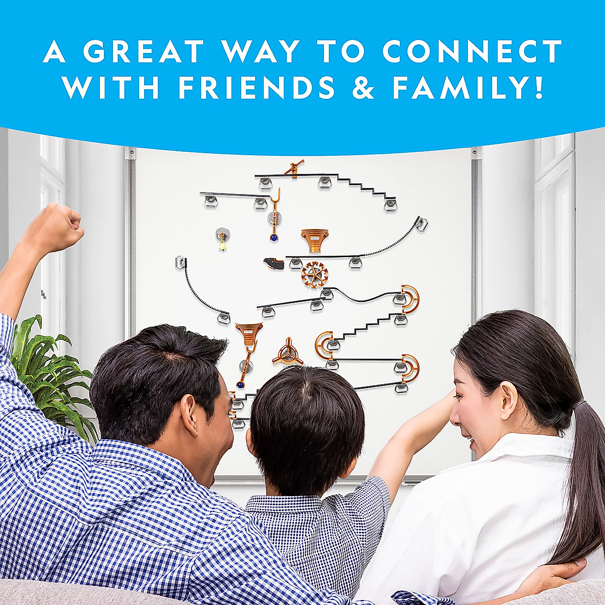 NATIONAL GEOGRAPHIC Magnetic Marble Run - 75-Piece STEM Building Set for Kids & Adults with Magnetic Track & Trick Pieces & Marbles for Building A Marble Maze, STEM Project (Amazon Exclusive)