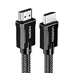 UGREEN 8K HDMI 2.1 Cable Certified 6.6FT Ultra High Speed HDMI Cord 4K 120Hz 48Gbps HDCP 2.2&2.3 eARC HDR Dolby Compatible for PS5 Xbox Series X Nintendo Switch Roku TV Laptop Monitor