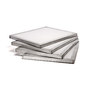 6 Pack 20x24 inch Aluminum Silk Screen Printing Screen Frames 110 White Mesh Pre-Stretched