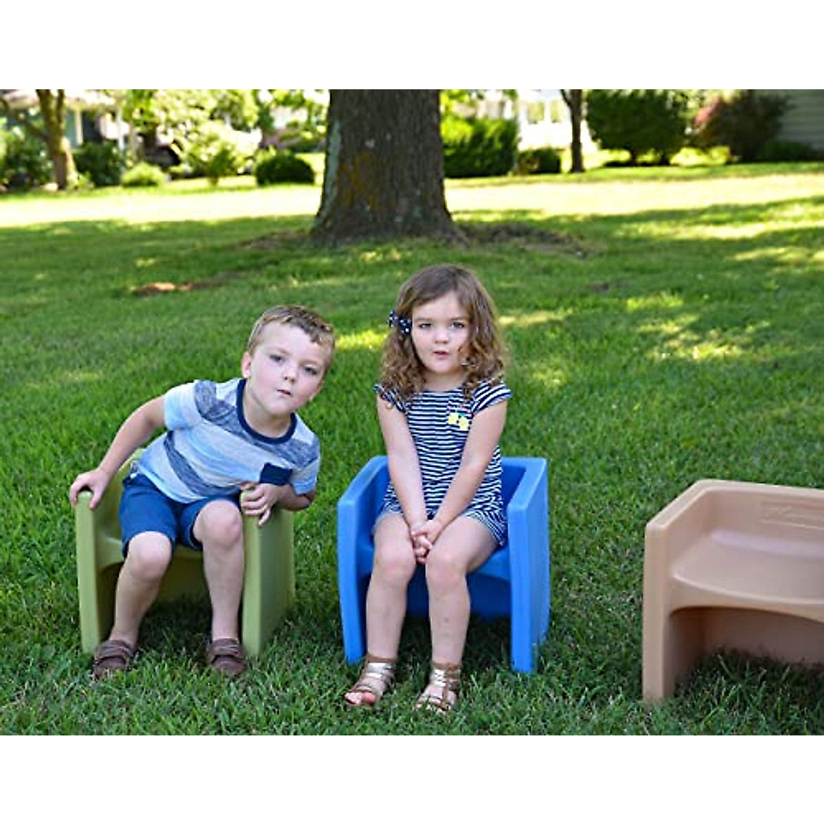 Children's Factory 3-in-1 Cube Chair for Kids, Flexible Seating Classroom Furniture, 1-Pack, Sky Blue