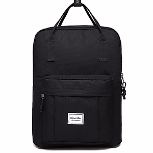 Backpack for Women, Chasechic Lightweight Cute School Bookbag for Teen Girls Hiking Casual Aesthetic Daypack Black