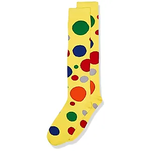 Rubies Women's Adult Polka Dot Clown Socks Costume Accessory for Themed Parties and Halloween, Multi Colored, One Size US