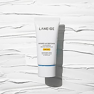 LANEIGE Hydro UV Defense SPF 50+: Lightweight, Daily, Non-Greasy, Sunscreen for UVA & UVB Protection, 1.6 fl. oz.