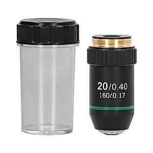 20X Objective Brass Achromatic Objective Lens Clear Standard 20mm Thread Biological Microscope Objective Telescope Accessories