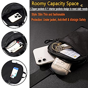 Mini Sling Bag Men Small Crossbody Bag Phone Chest Bag Women Fanny Packs Casual Personal Pocket Backpack Anti-Thief Shoulder Bag Travel Hiking