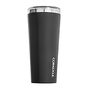Corkcicle Classic Triple Insulated Coffee Mug with Lid, Matte Black, 24 oz – Stainless Steel Travel Tumbler Keeps Beverages Cold 9+hrs, Hot 3hrs – Cupholder Friendly Travel Coffee Tumbler