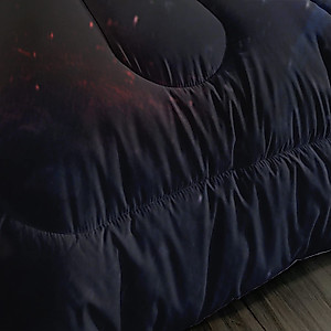 AILONEN Outdoors Wolf Comforter Set Full Size, Evening Snowfield Red Moon Wolf Bedding Set,Wild Aminal 3D Print Duvet Set 3 Pieces, 1 Quilt + 2 Pillowcases