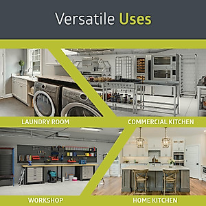 Pearington NSF Certified Stainless Steel Kitchen Prep and Work Table, Commercial Work Table for Restaurant and Home, 36" x 24", Stainless Steel