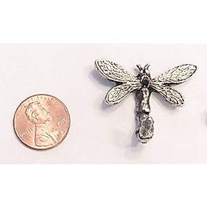 Norma Jean Designs Dragonfly Decorative Metal Hooks, Small, Silver