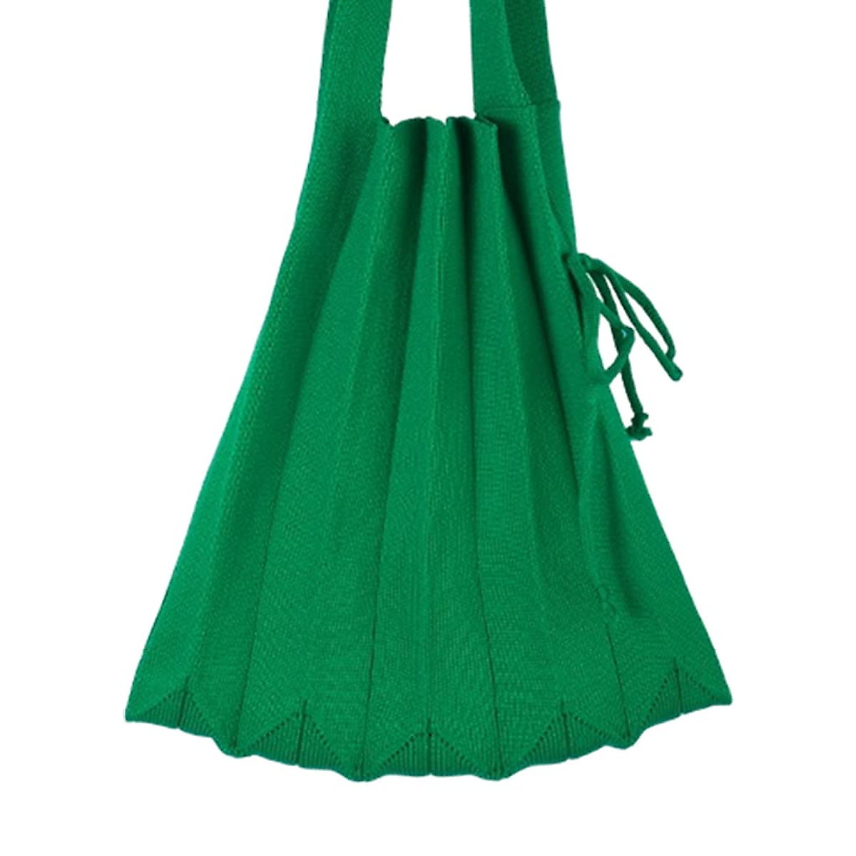 Segolike Women Knit Pleated Korean Fashion Shoulder Pleated Bag Ladies Elegant Tote Bag, Green