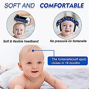 WORCBGIO Infant Ear Protection Headphones with Adjustable Elastic Headband&Comfortable White Muffs Baby Earmuff Helps Sleep Well & Reduce Noise (Planet,White