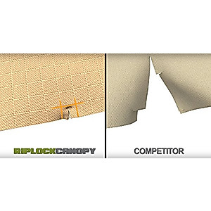 Garden Winds 10' x 10' Single Tiered Replacement Gazebo Canopy Top Cover and Netting Set - Beige