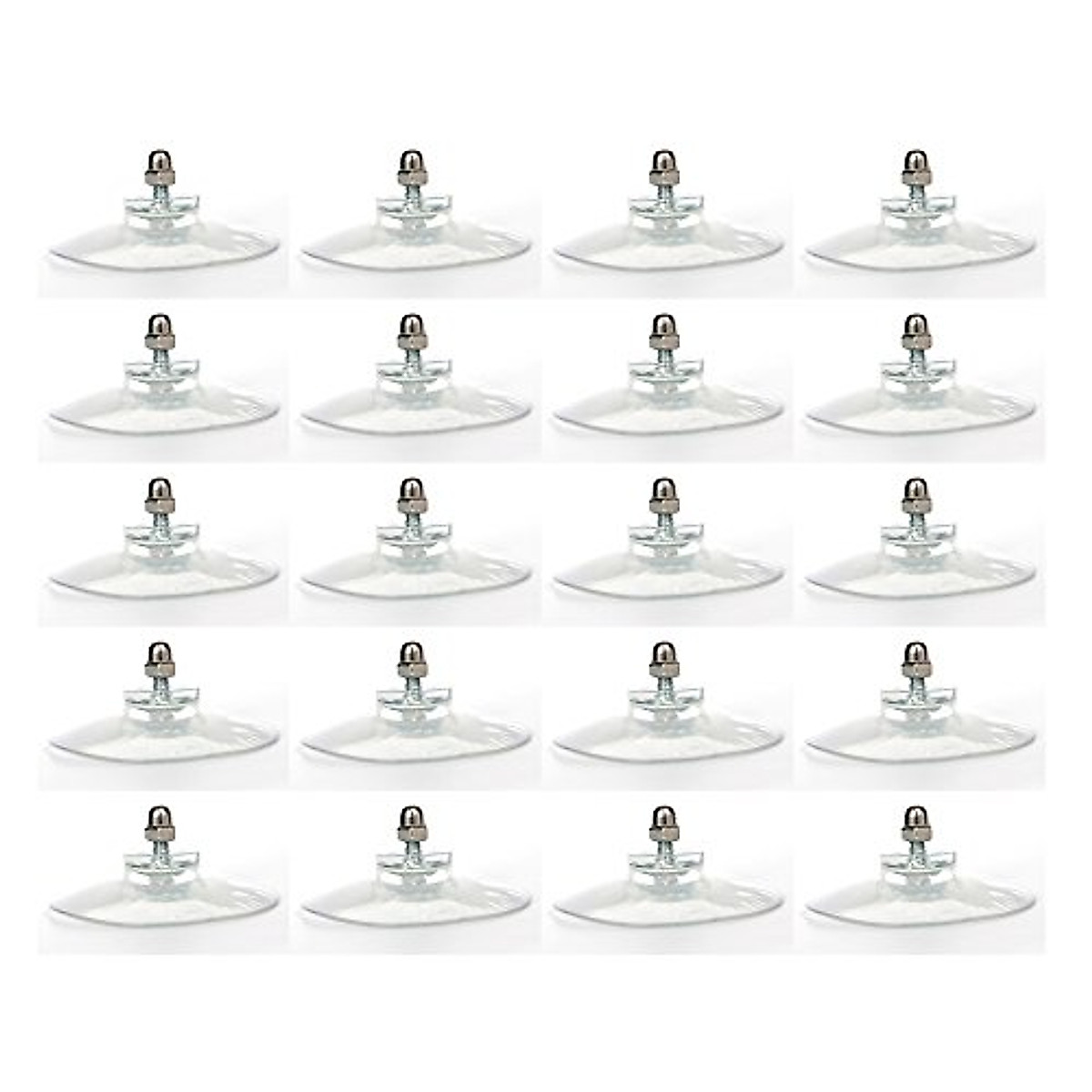 DANXQ M4 D5CM Strong Clear PVC Screw Sucker Suction Cup Hook with Cap Nut for Kitchen Bathroom Shower Rack,20 PCS/Pack (M4-CAPNUT)