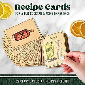 Mixology Cocktail Shaker Boston Shaker Set Professional Weighted Martini Shakers, Strainer and Japanese Jigger, Portable Bar Set for Drink Mixer Bartending, Exclusive Recipes Cards (Silver)