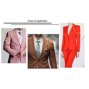 BeeSpring 4 PCS Covered Set-in Shoulder Pads Sewing Foam Polyester Pads (4 White)