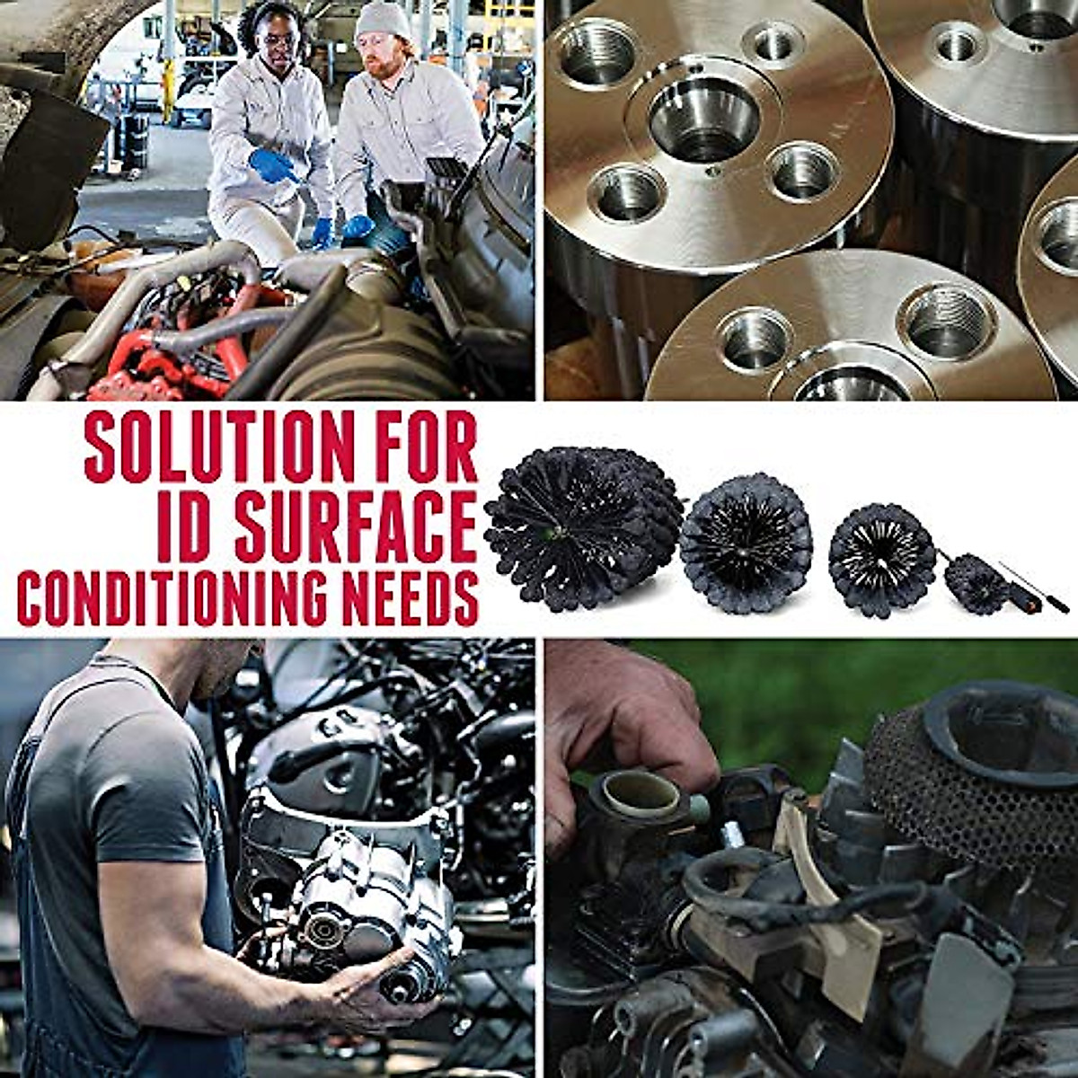 Weiler 34311 Crossflex Standard Duty Bore Brush, 6MM Dia, 120SC with Collet