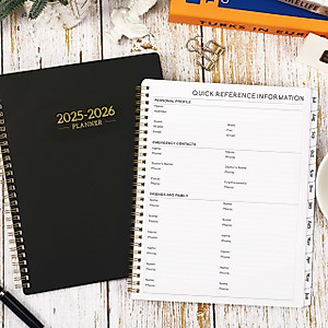 Planner 2023-2024 - Academic Planner 2023-2024 from Jul.2023 - Jun.2024, 2023-2024 Planner Weekly & Monthly with Tabs, 8" x 10", Flexible Cover, Thick Paper, Twin-Wire Binding, Perfect Daily Organizer - Black