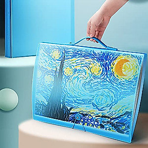 NMFIN A2 Diamond Painting Storage Book Kits - Sketch Painting Art Portfolio Portable Collection Folder, Diamond Painting Kits for Adults Accessories with 30 Pocket Slevees Protectors