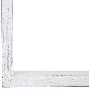 Everly Hart Collection Distressed White 3 Piece Floating Cube Wall Shelf