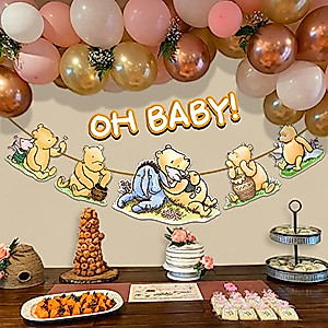 Classic Winnie Banner For The Pooh Baby shower Decorations The Pooh Birthday Banner Winnie and Friends Party Supplies Winnie Theme Party Favor