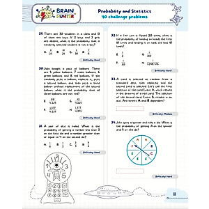 Math Practice Workbook Grades 6-8: 1000+ Questions You Need to Kill in Middle School by Brain Hunter Prep (Arithmetic, Algebra, Geometry, Measurement, ... more in Kill It Series by Brain Hunter Prep)