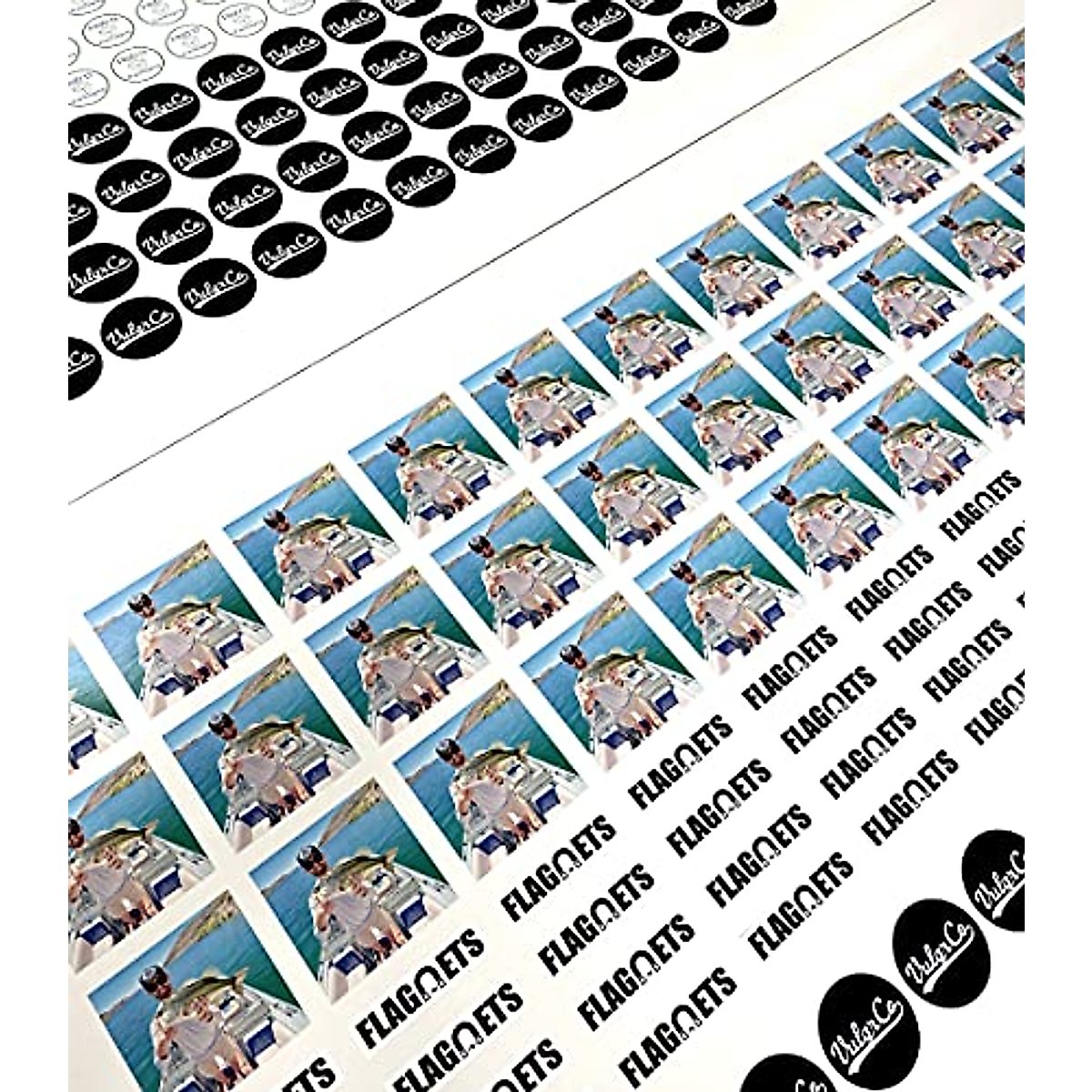 VulgrCo Custom Design Your Own Personalized Labels Stickers Decals Text Name Image Photo 120 Pack