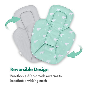 Minne Baby Infant Insert, Cool Mesh Fabric Newborn Insert Compatible with 4Moms MamaRoo and RockaRoo Swing, Soft and Breathable with Head and Body Support