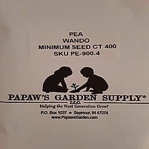 PAPAW'S GARDEN SUPPLY LLC. HELPING THE NEXT GENERATION GROW! Tall Wando Bush Pea Seeds, Non-GMO, 1 Pack of 200 Vegetable Seeds