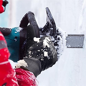 OriStout Waterproof Winter Work Gloves for Men and Women, Touchscreen, Freezer Gloves for Working in Freezer, Thermal Insulated Fishing Gloves, Super Grip, Grey, Large