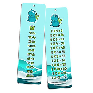 Times Tables and Skip Counting Chart Cards (6 Sets) - Daily Math Practice - Cool Math Gifts - Math Help for Kids - Multiplication and Skip Count Made Easy - Back to School Supplies